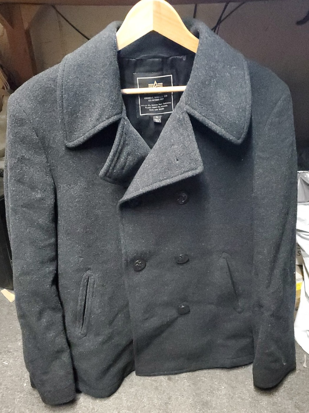 Alpha Industries Pea Coat Marines Wool Jacket Coat s… - Gem