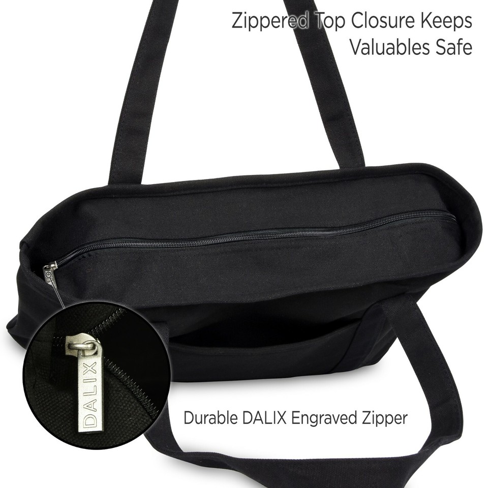 DALIX 20" Solid Color Cotton Canvas Shopping Tote Bag (Exclusive Edition) | eBay