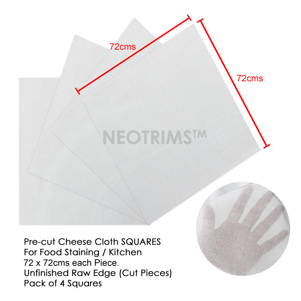 Muslin Cheese Cloth,100% Cotton Unbleached,Superior Quality Extra Fine ...