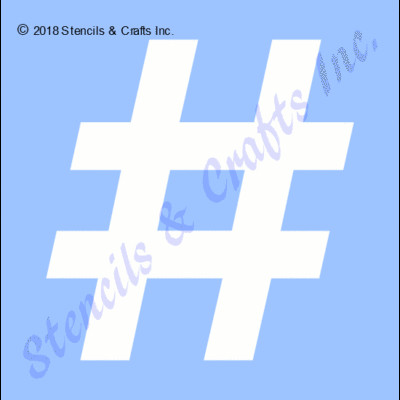 3" HASHTAG STENCIL SHAPES SYMBOL TEMPLATE CRAFT ART PAINT PATTERN ...