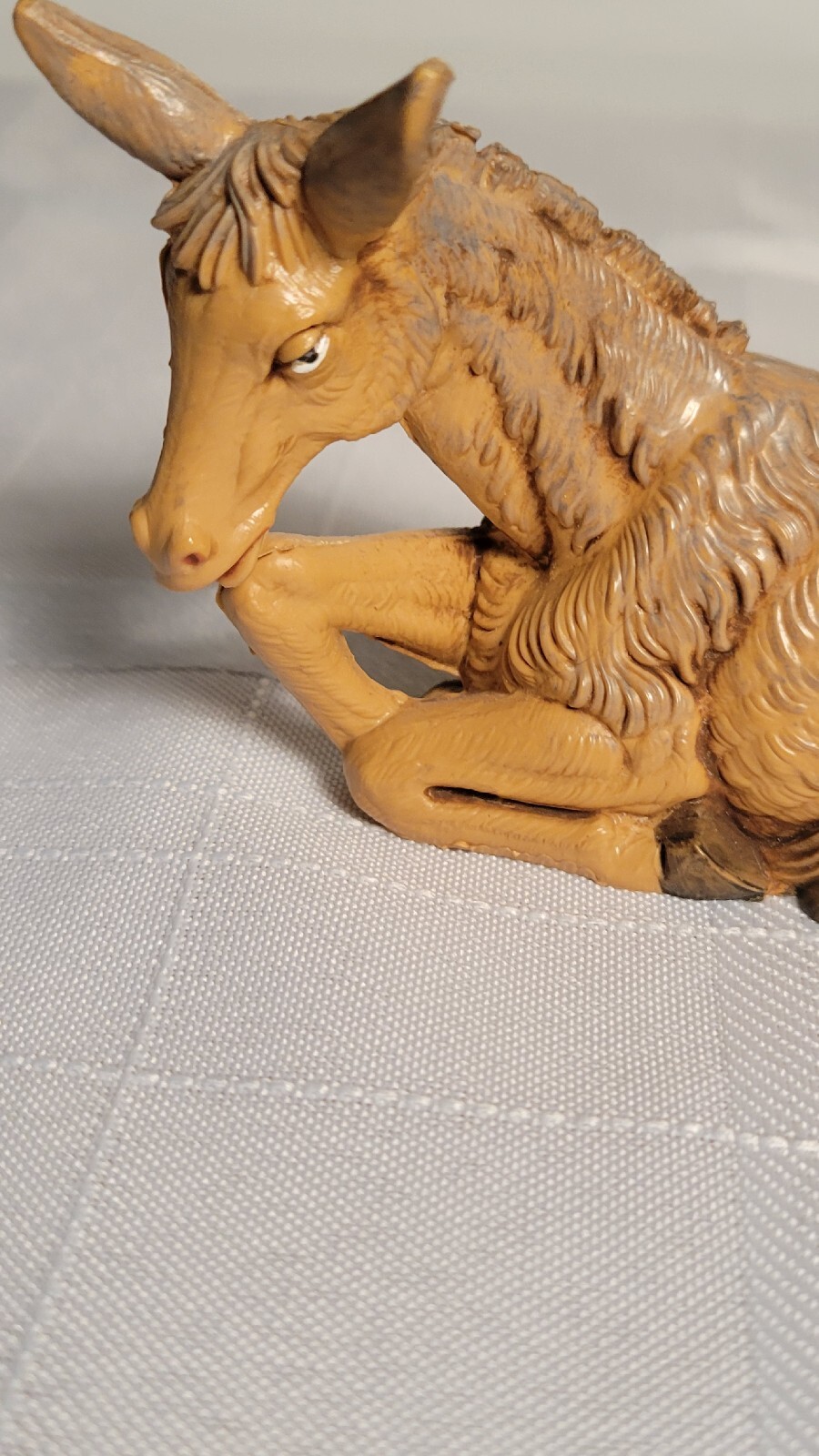 Fontanini Italy Seated Donkey Figurine 2 3/4"H x 4.5"L x 1 1/8"W Brown ...