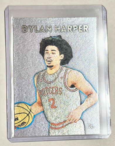 Dylan Harper Platinum Artist Signed "Rutgers Scarlet Knights" Trading ...