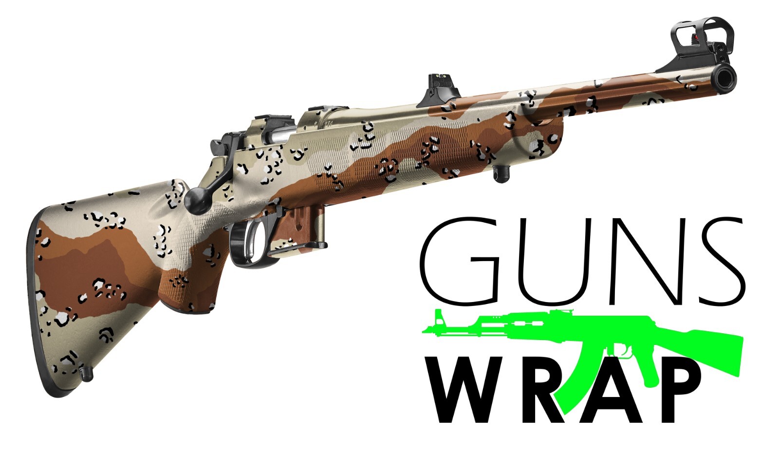 Camo Guns Wrap Skins Premium Vinyl Sticker Matte Rifle Pre-Cut USA ...