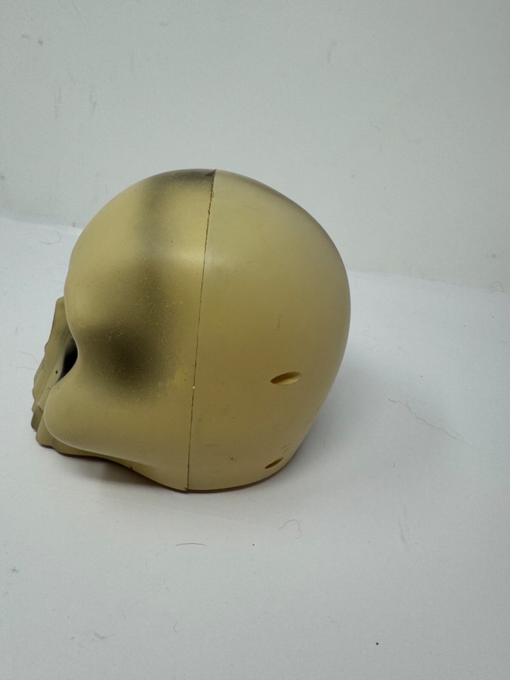 Gemmy Scary Skull Blue Eyes Lights Motion Sensor Sound Looking Eyes ...