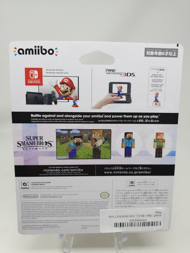 Steve & Alex Amiibo Super Smash Bros Nintendo Brand New & Factory ...