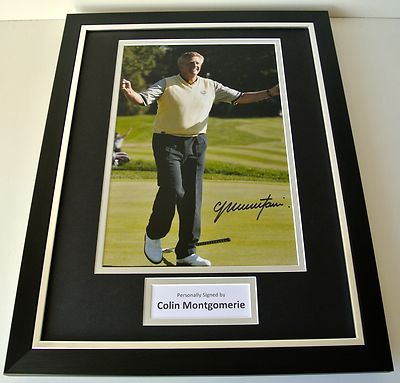 Colin Montgomerie SIGNED FRAMED Photo Mount Autograph 16x12 display ...