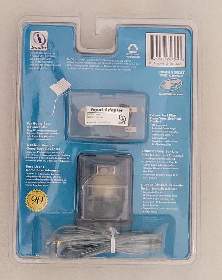AC Adapter For Game Boy - InterAct - I247040MZ0 - NEW | eBay