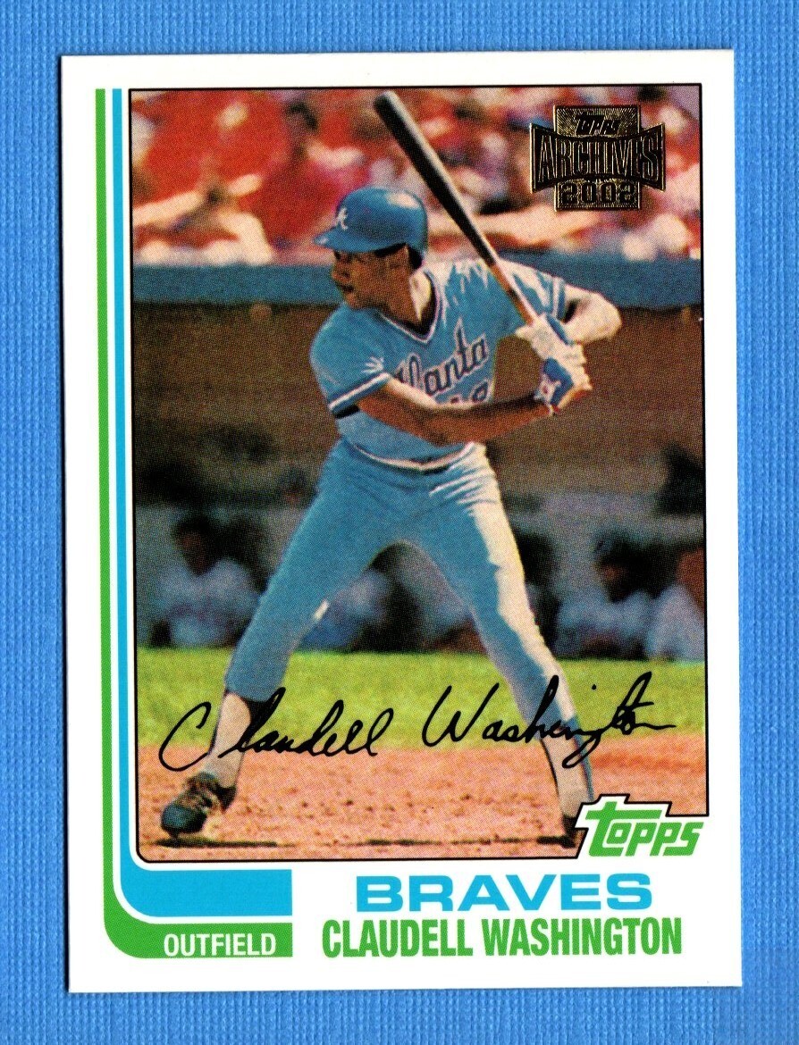 2002 Topps Archives #30 Claudell Washington Atlanta Braves 1982 | eBay