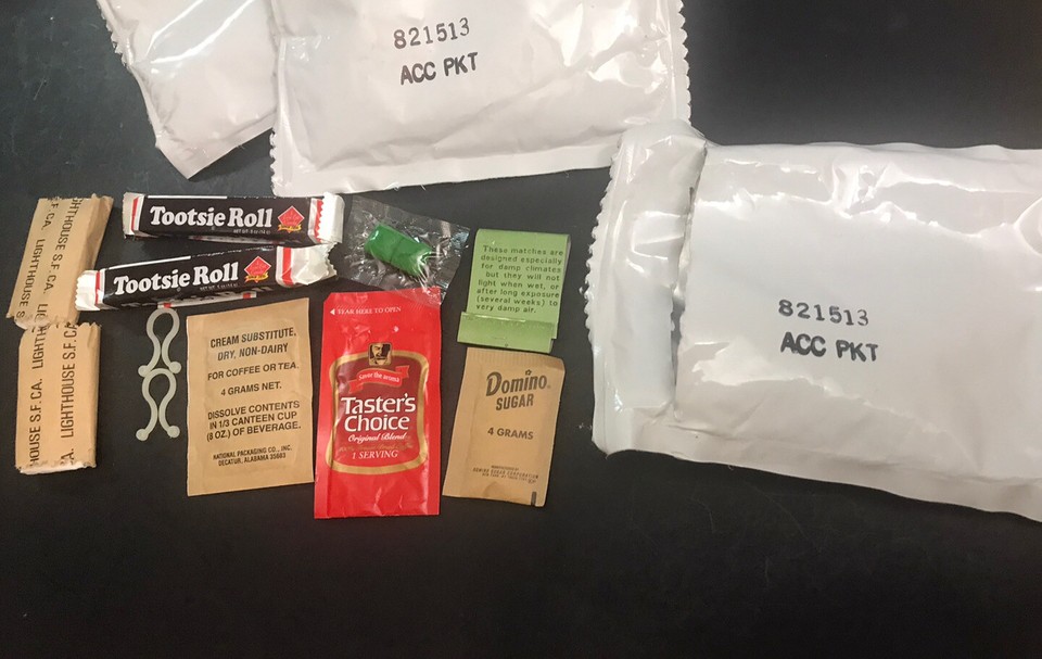 SEALED Vintage 1980s MRE ACCESSORY PACKET B each with Two Vintage ...
