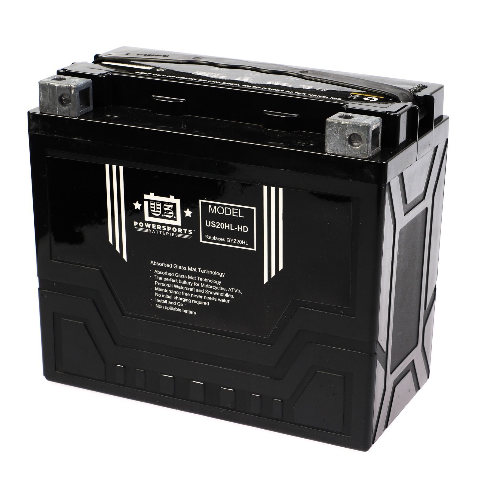 USPS AGM Battery US20HL-HD YTX20L-BS *4 for Kawasaki Mule 2500 1995 to ...