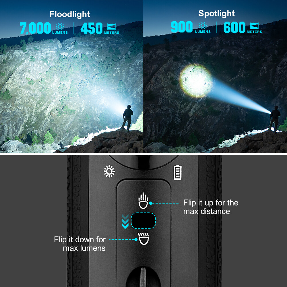 Olight Marauder mini Powerful Flashlight 7000 Lumen Max Output RGB ...