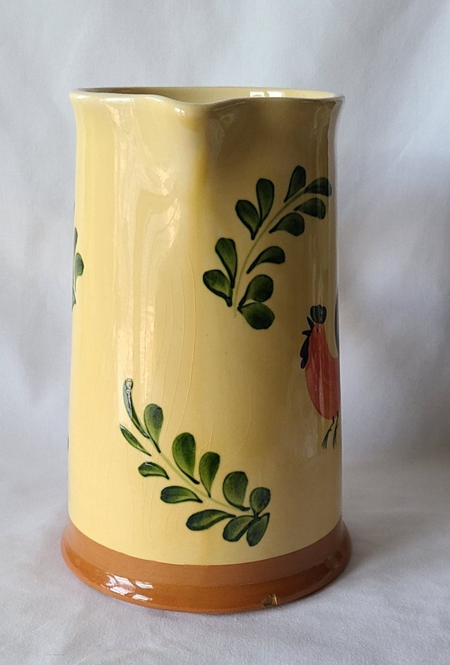 Pizzato Italy Faience Hand Painted Pitcher Rooster Decor | eBay