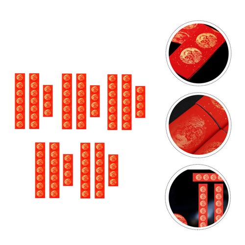 5 Sets of Couplet Paper Chinese Lunar New Year Couplet Paper Red Blank ...
