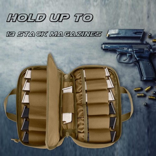 DSLEAF Tactical Pistol Magazine Storage Bag, MOLLE Mag Pouch Hold Up to ...