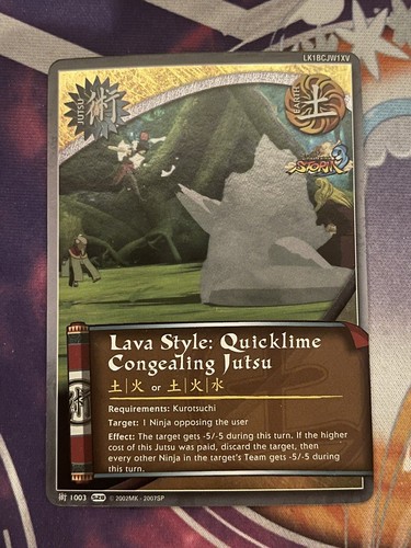 Lava Style: Quicklime Congealing Jutsu M-1003 Foil Storm 3 Naruto Card ...