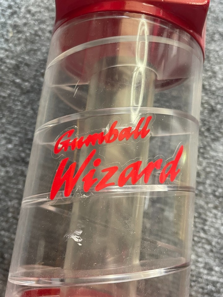 2 Gumball Wizard - Gumball Spiral Machine - 18” Red & 12" Blue Plastic ...