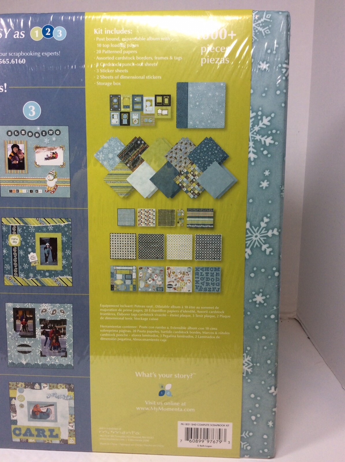 Complete scrapbook Kit Snow Day 1000 Pieces 12x12 Album,Paper ...