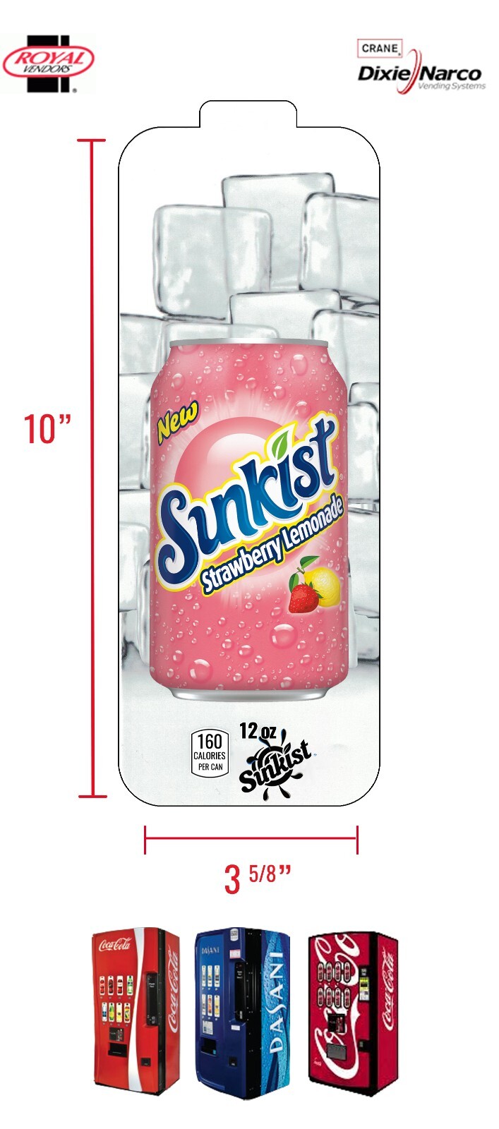 (1) Royal Vendors Chameleon Label - Sunkist Strawberry Lemonade ...