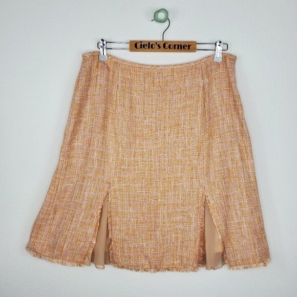 Isabel & Nina Tweed & Silk Panels Skirt Suit Set 14 - Gem