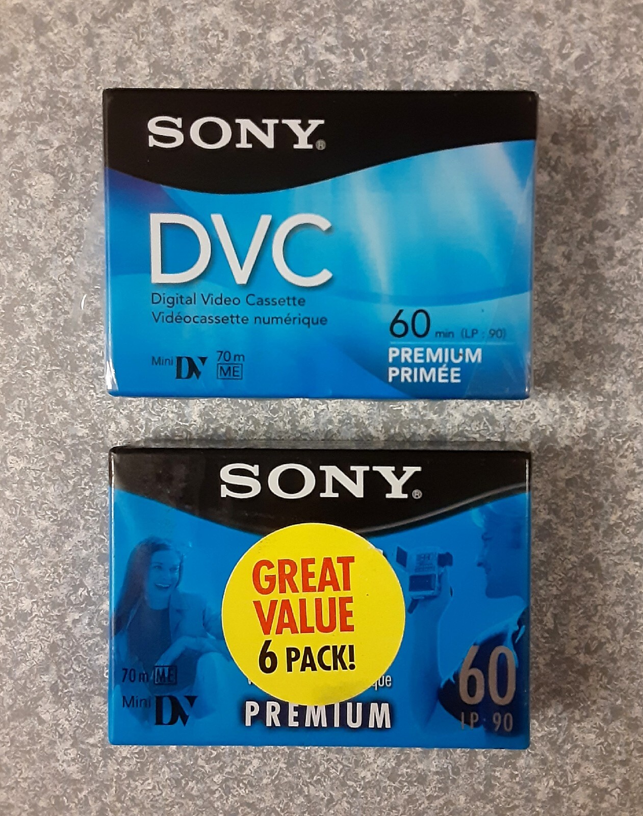 Sony DVC Digital Video Cassette Tapes Mini DV DVM60PRR. Lot of 2. | eBay