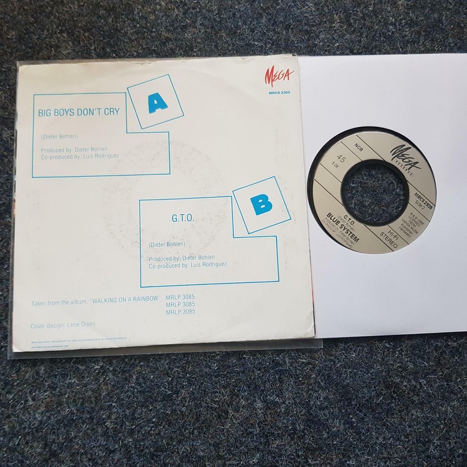 7" Single Vinyl Blue System/ Dieter Bohlen - Big boys don't cry | eBay UK