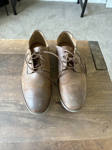 Men's CLARKS 1825 Size 12 M Brown Leather Distressed Casual Shoes | eBay