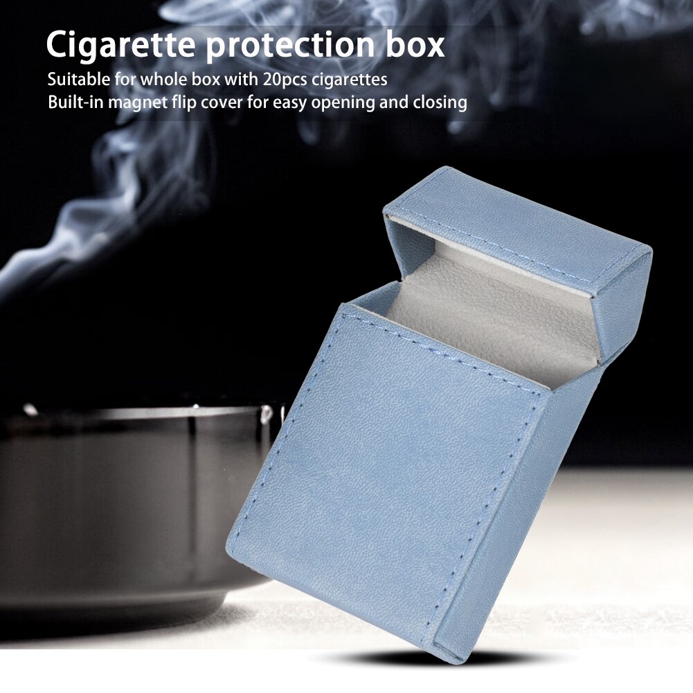 (Light Blue)Elegant Style Portable Cigarette Box Storage Case ...