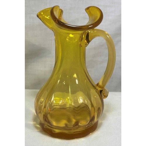 Vintage Art Glass Amber Glass 5" Miniature Pitcher Vase | eBay