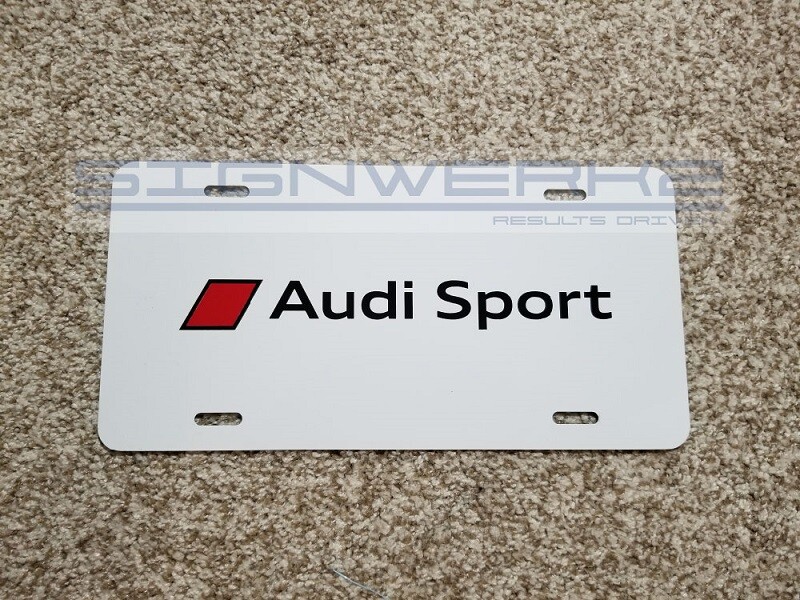 Audi Sport Plate metal novelty vanity 2 colors plate White | eBay