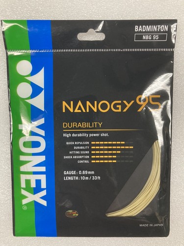 New Genuine Yonex NANOGY 95 NBG95 Badminton String Gold (1 Pack) | eBay