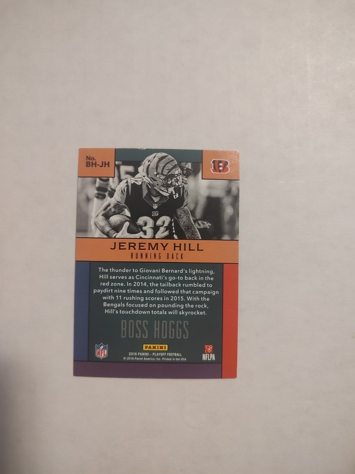 2016 Panini Playoff #BH-JH Jeremy Hill Bengals - Boss Hoggs (PWE) | eBay