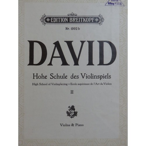David Ferdinand Alta Scuola Del Violino Pianoforte Violino | eBay