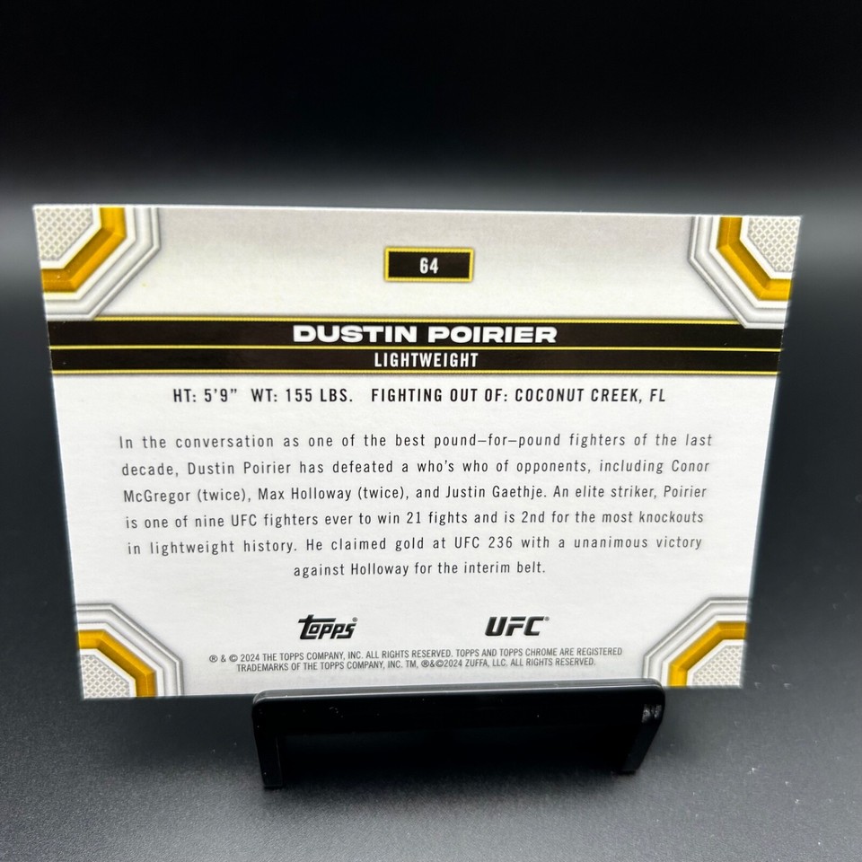 2024 Topps Chrome UFC #64 Dustin Poirier | eBay
