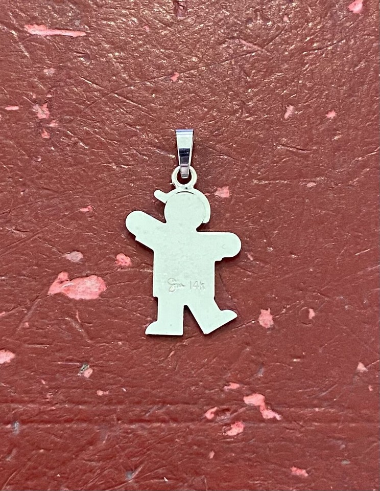 14 KT "Rona K' Solid White Gold Boy Charm "Medium Half-Pint Size" | eBay