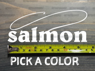 Salmon Sticker Decal Fly Fishing Fish Coho Red Chinook King Sage XO | eBay
