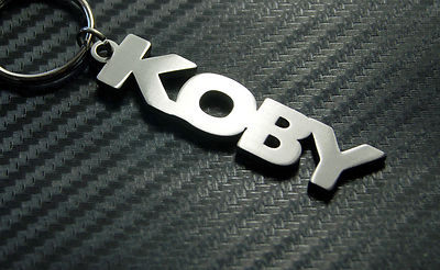 KOBY Keyring Keychain Key Fob Stainless Steel Name Gift | eBay