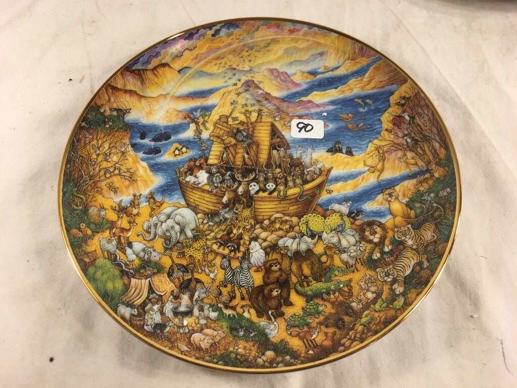 Decorative Plate: 1991 Bill Bell "Two By Two" Franklin Mint Heirloom ...