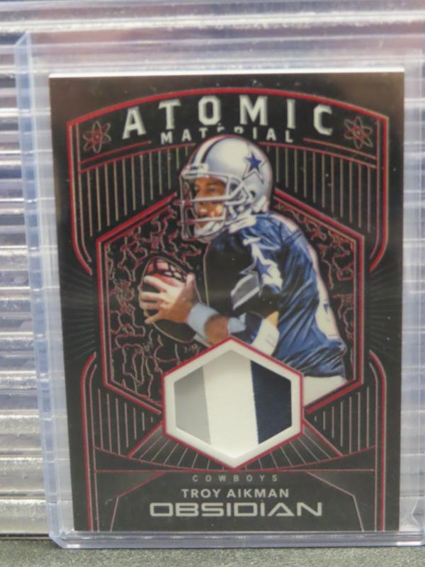 2020 Panini Obsidian Troy Aikman Atomic Material Patch Electric Etch ...