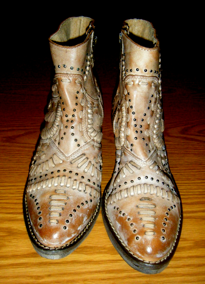 SHERYL CROW FIESTA LEATHER COWBOY STYLE BOOTS SIZE 6M | eBay