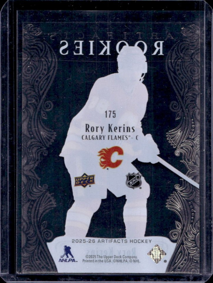 2025-26 Upper Deck Artifacts Rory Kerins Rookies Clear Cut Rookie RC ...