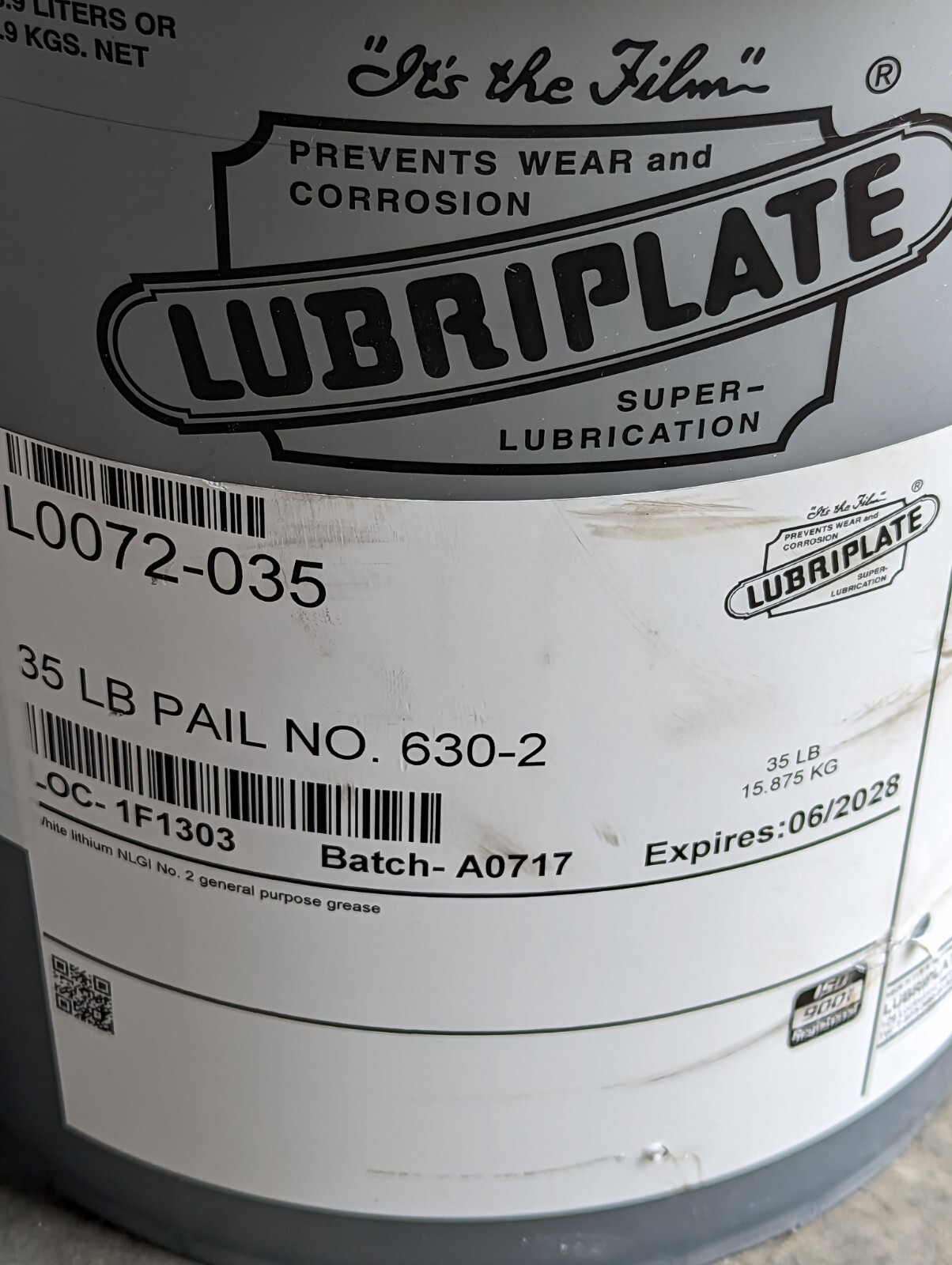 Lubriplate No. 630-2 L0072-035 Lithium-based Grease 35 Lb Pail NLGI#2 ...