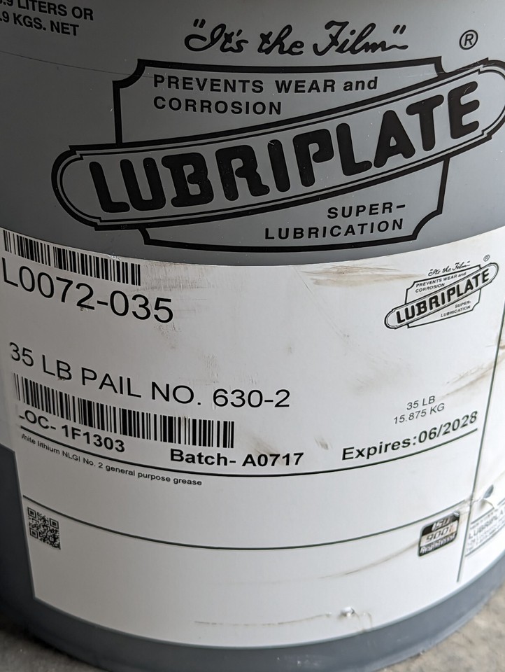 Lubriplate No. 630-2 L0072-035 Lithium-based Grease 35 Lb Pail NLGI#2 ...
