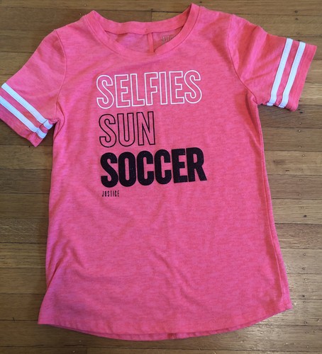 Justice Girls Soccer Short Sleeve Shirt Size:8 EUC | eBay
