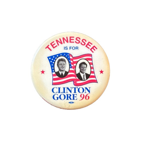 1996 Bill Clinton for President Tennessee 50 State Pin 1.5" Button Al ...