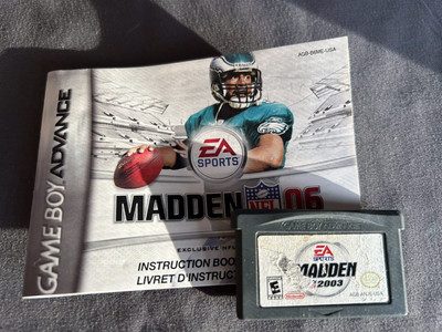 Gameboy advance Madden '06 with the book. | eBay