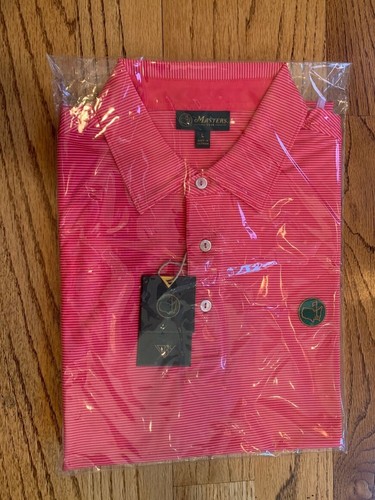 Masters Golf Polo Shirt Augusta National Pink Red Large 1934 Berckmans ...