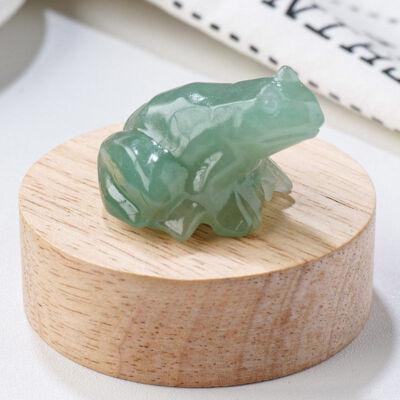 Natural Green Aventurine Jade Quartz Crystal Frog Gem Carved Mini ...