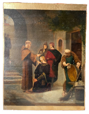 19th Century - Oil Religious - The blessing of Christ | eBay