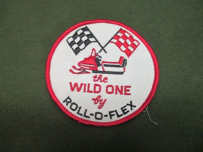 VINTAGE ROLL-O-FLEX ROLL O FLEX SNOWMOBILE COAT PATCH THE WILD ONE 4 ...