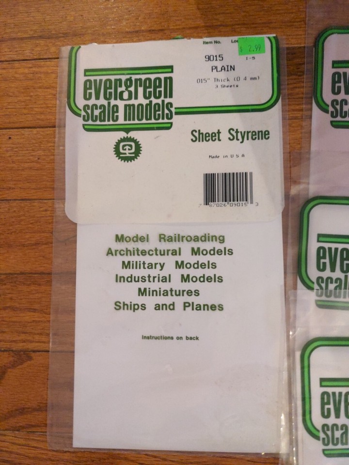 Evergreen Scale Models Sheet Styrene And Strip Styrene | eBay